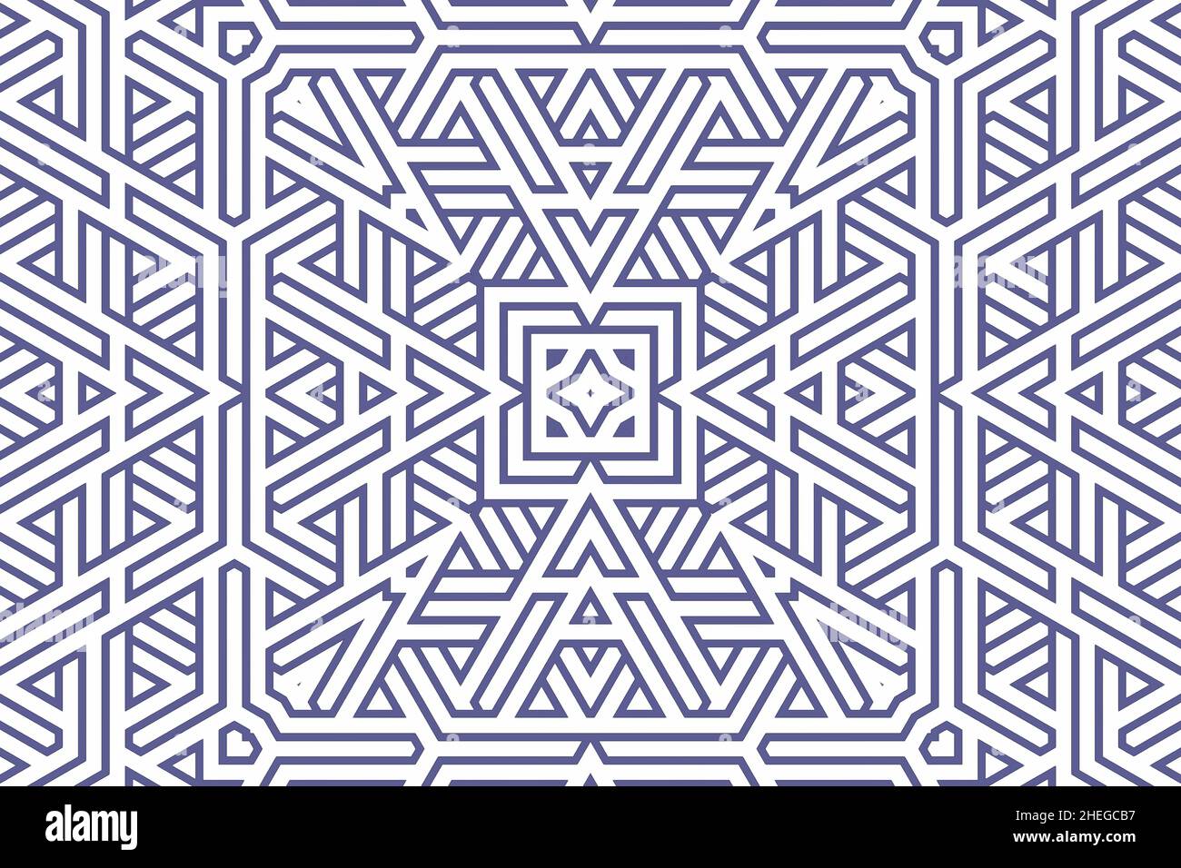 Classic geometric background pattern with blue lines on white ...