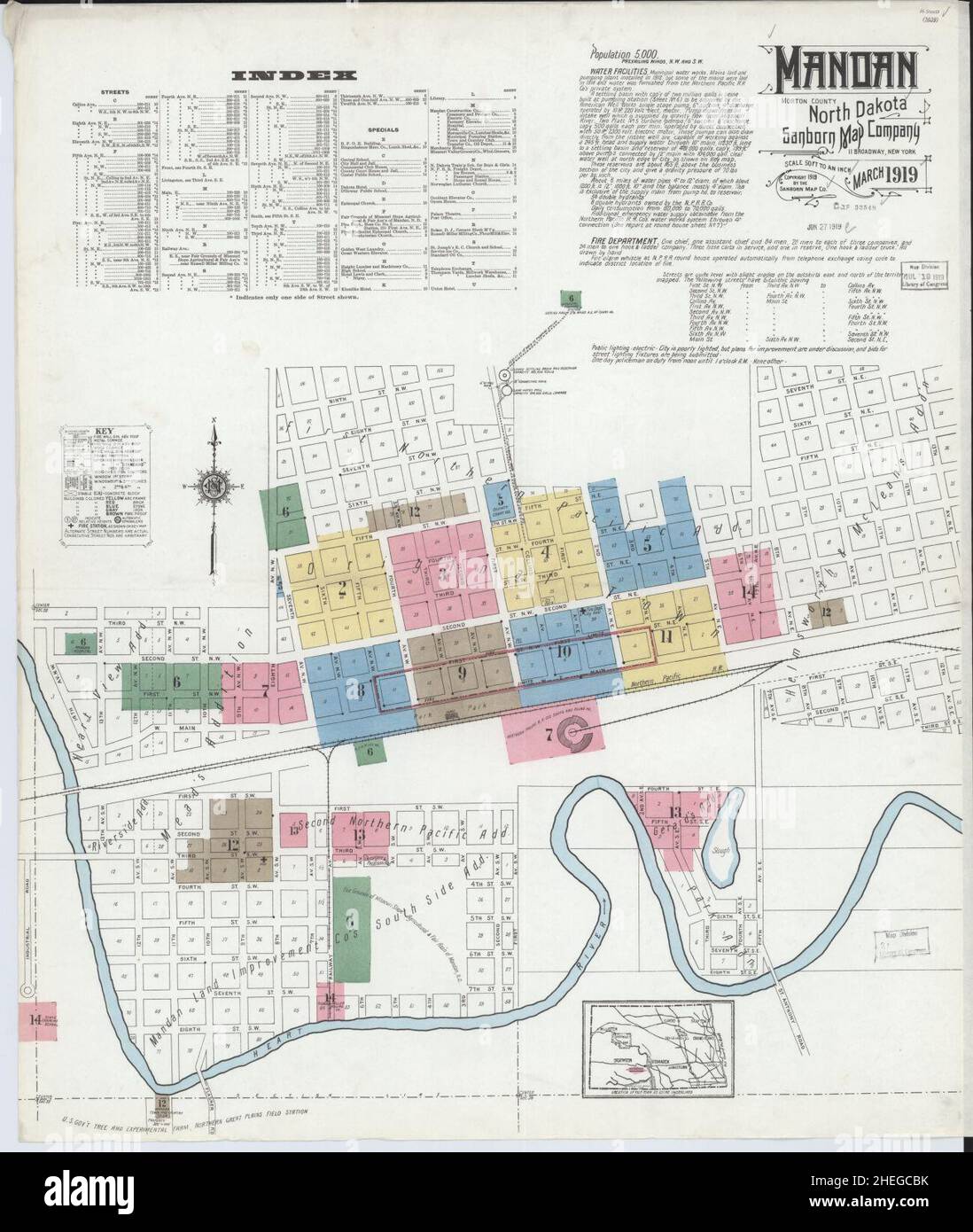 Map of mandan hi-res stock photography and images - Alamy