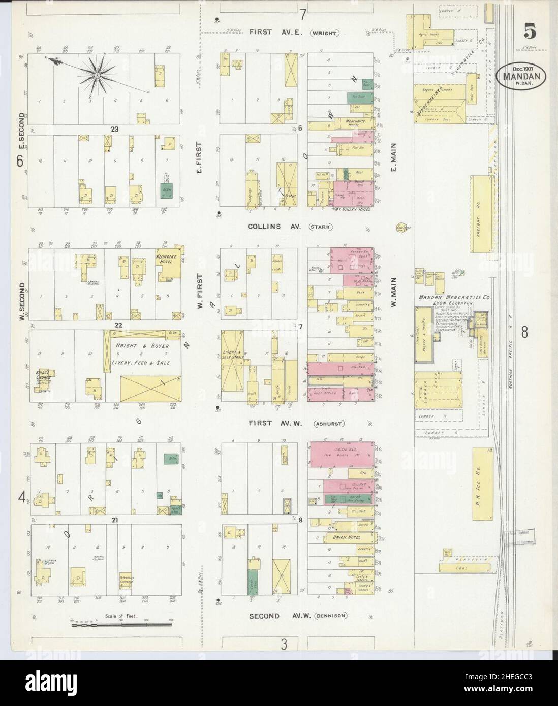 Map of mandan north dakota hi-res stock photography and images - Alamy