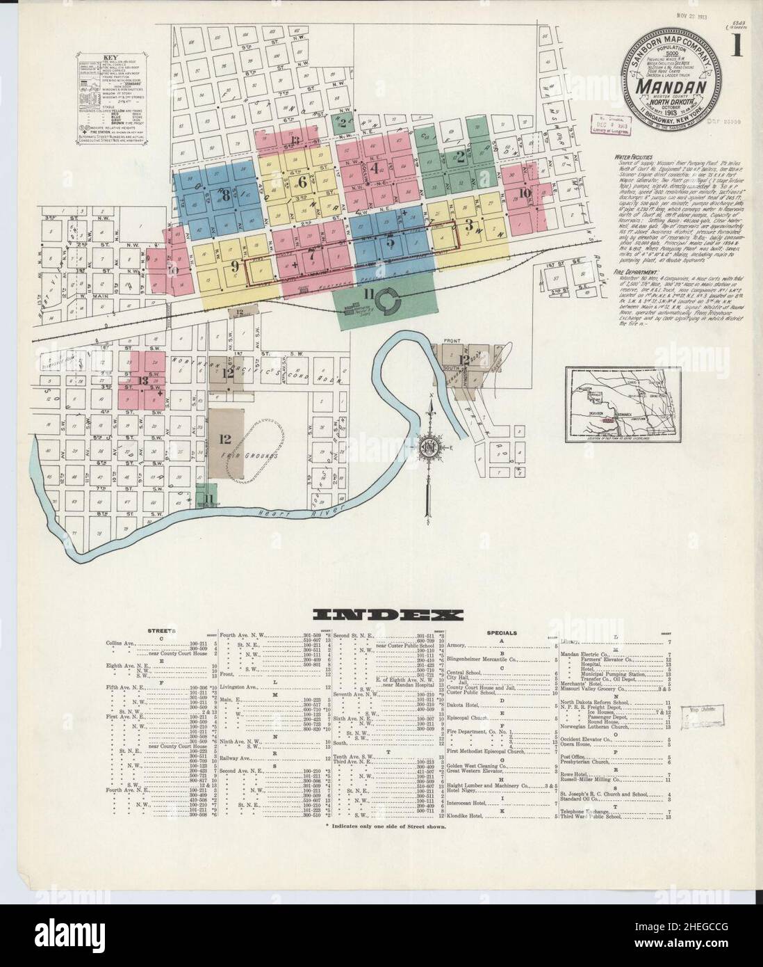 Mandan map hi-res stock photography and images - Alamy