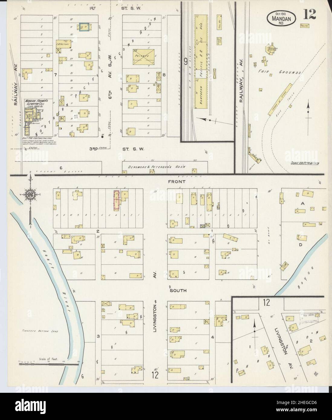 Map of mandan north dakota hi-res stock photography and images - Alamy