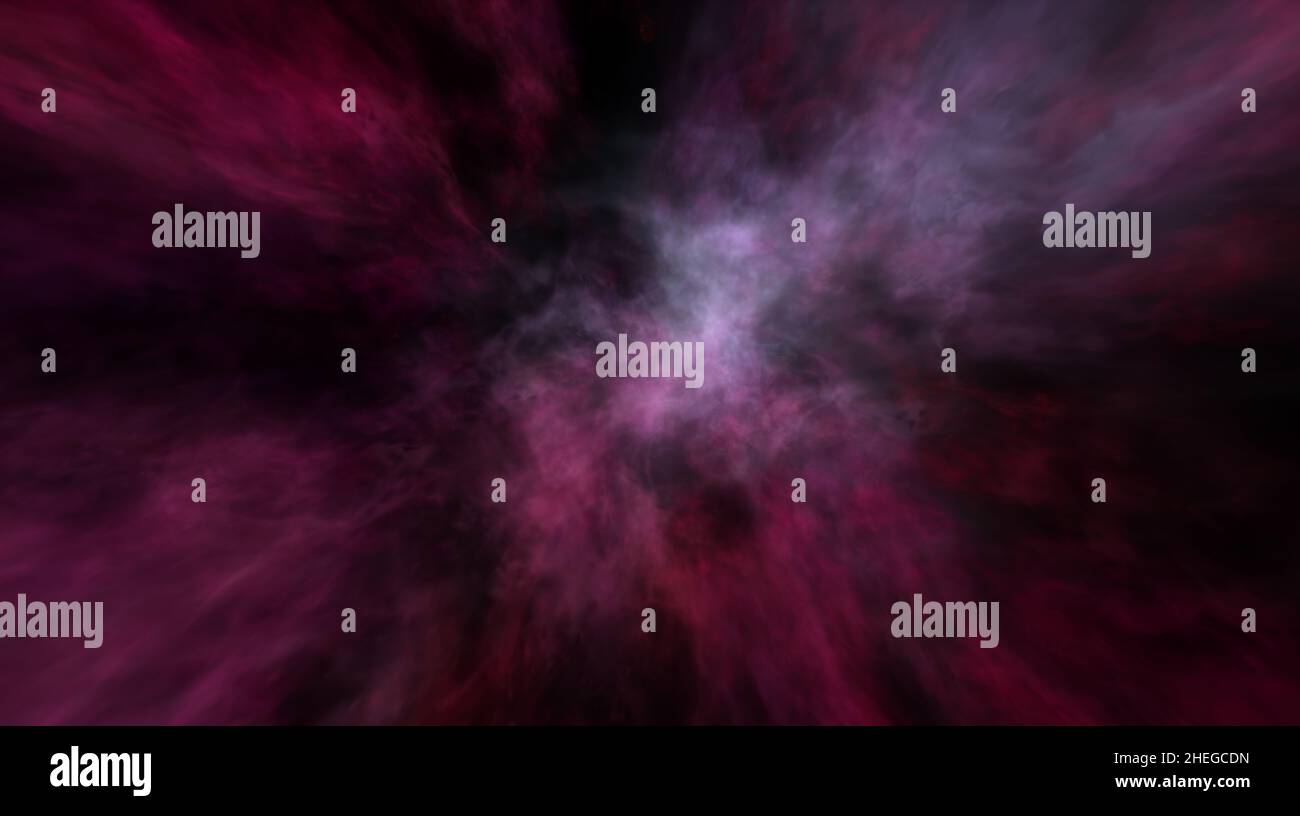 Planetary nebula in space. Cloud of ionized gas, collapse of star ...