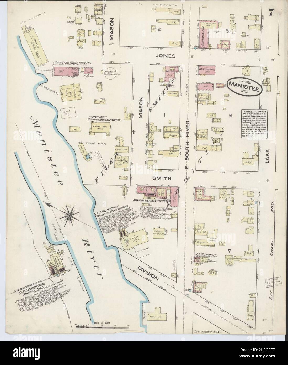 Map of manistee hi-res stock photography and images - Alamy
