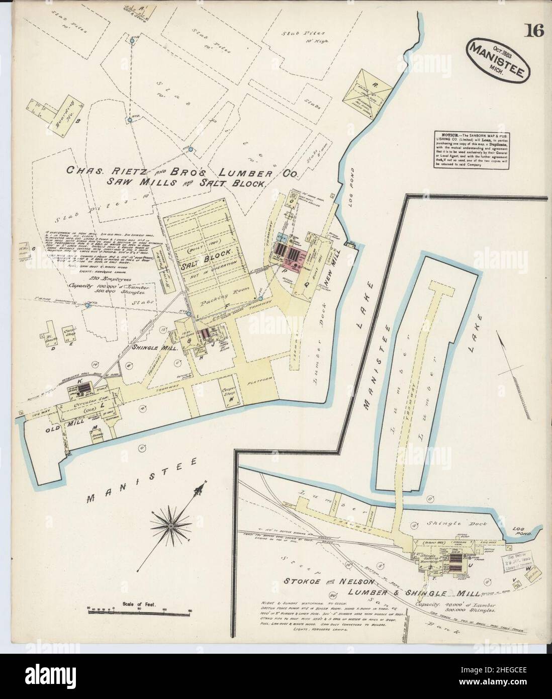Sanborn Fire Insurance Map from Manistee, Manistee County, Michigan ...