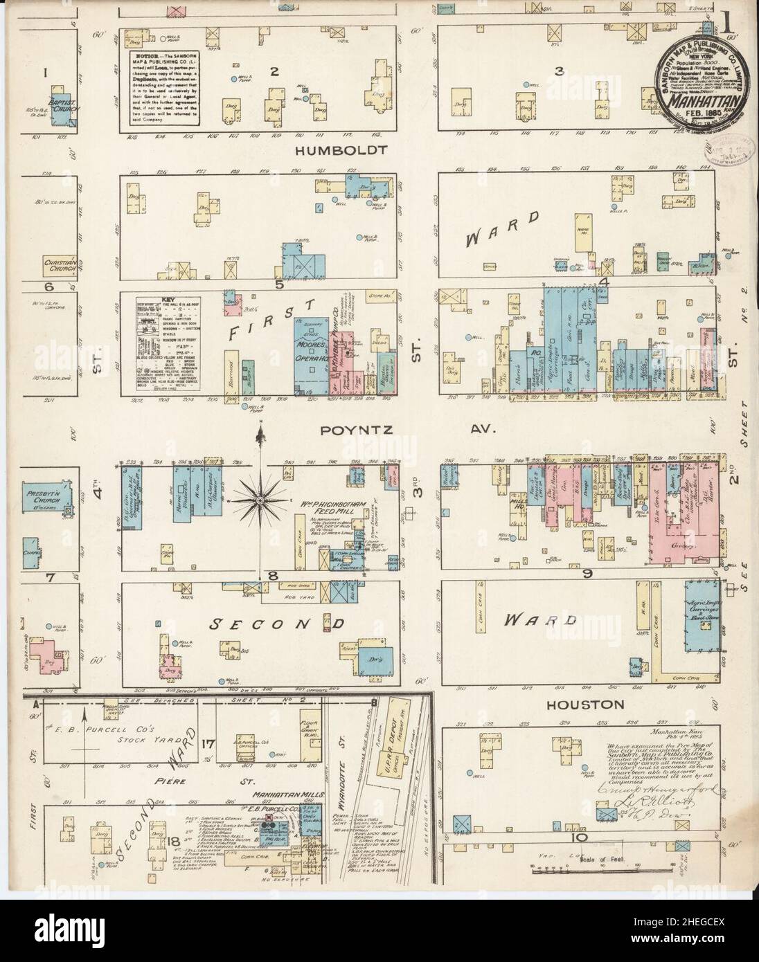Map of manhattan kansas hi-res stock photography and images - Alamy