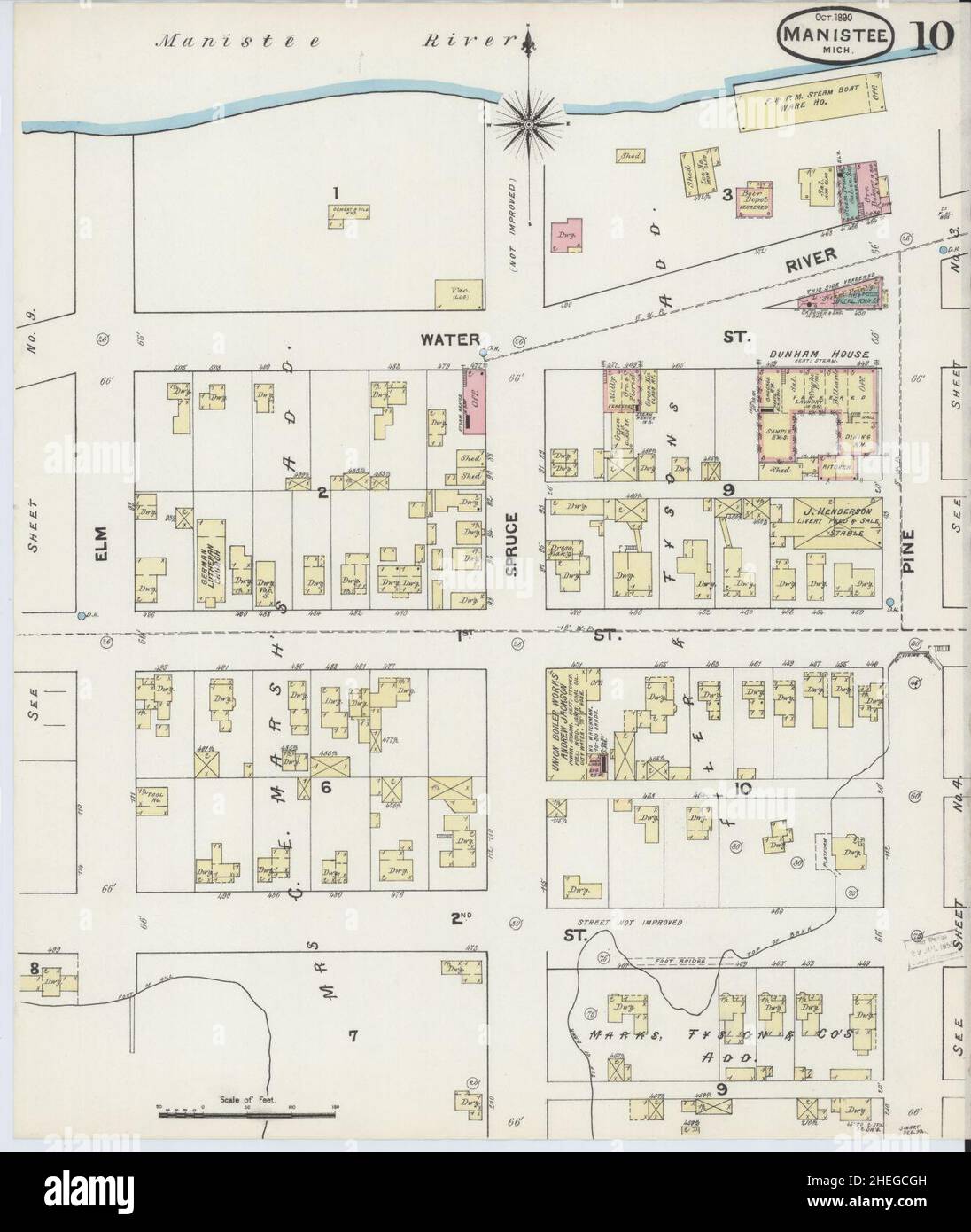 Map of manistee hi-res stock photography and images - Alamy