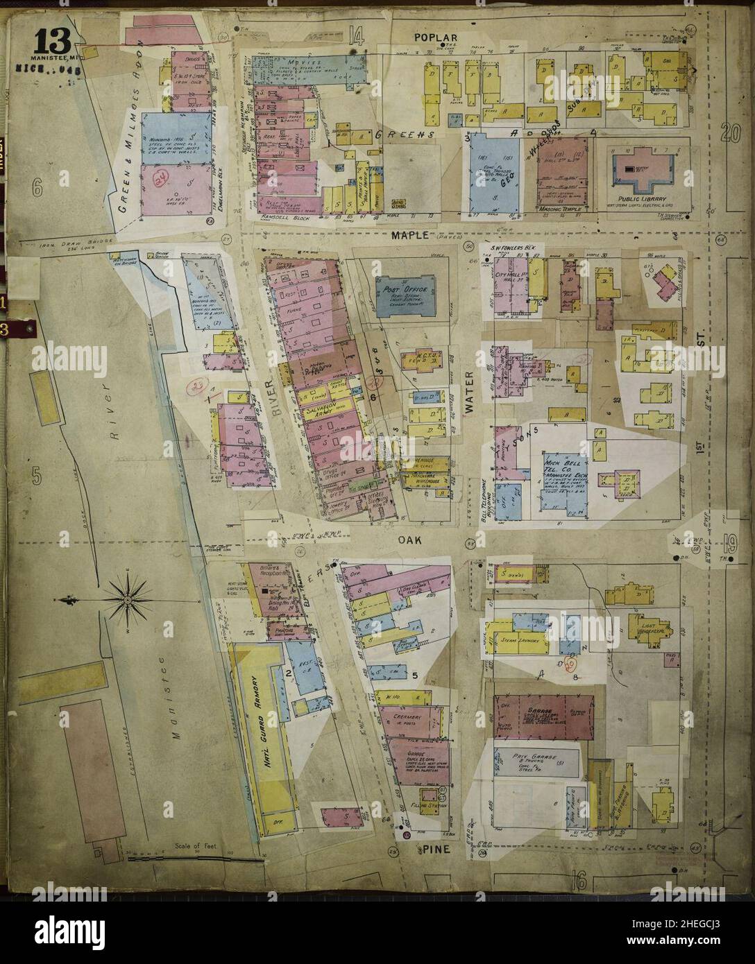 Map of manistee hi-res stock photography and images - Alamy