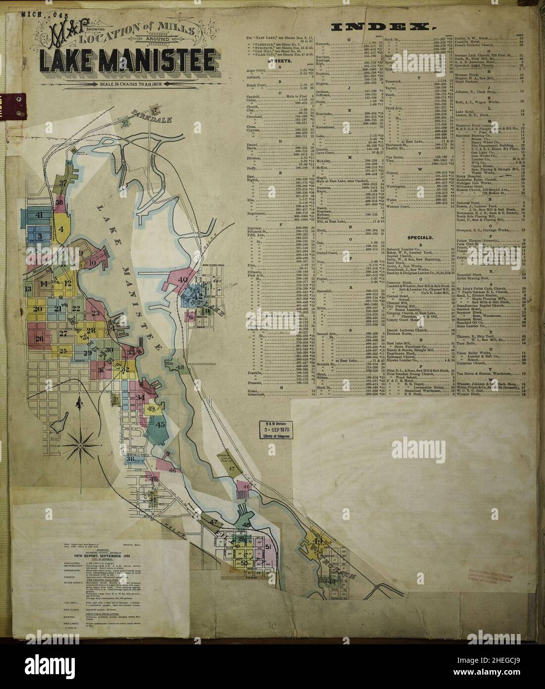 Manistee michigan map hi-res stock photography and images - Alamy