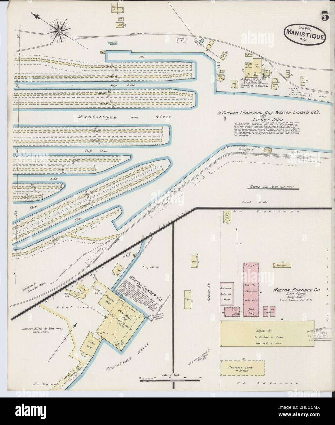 Manistique michigan map hi-res stock photography and images - Alamy