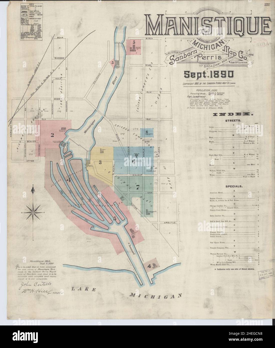 Map of manistique hi-res stock photography and images - Alamy