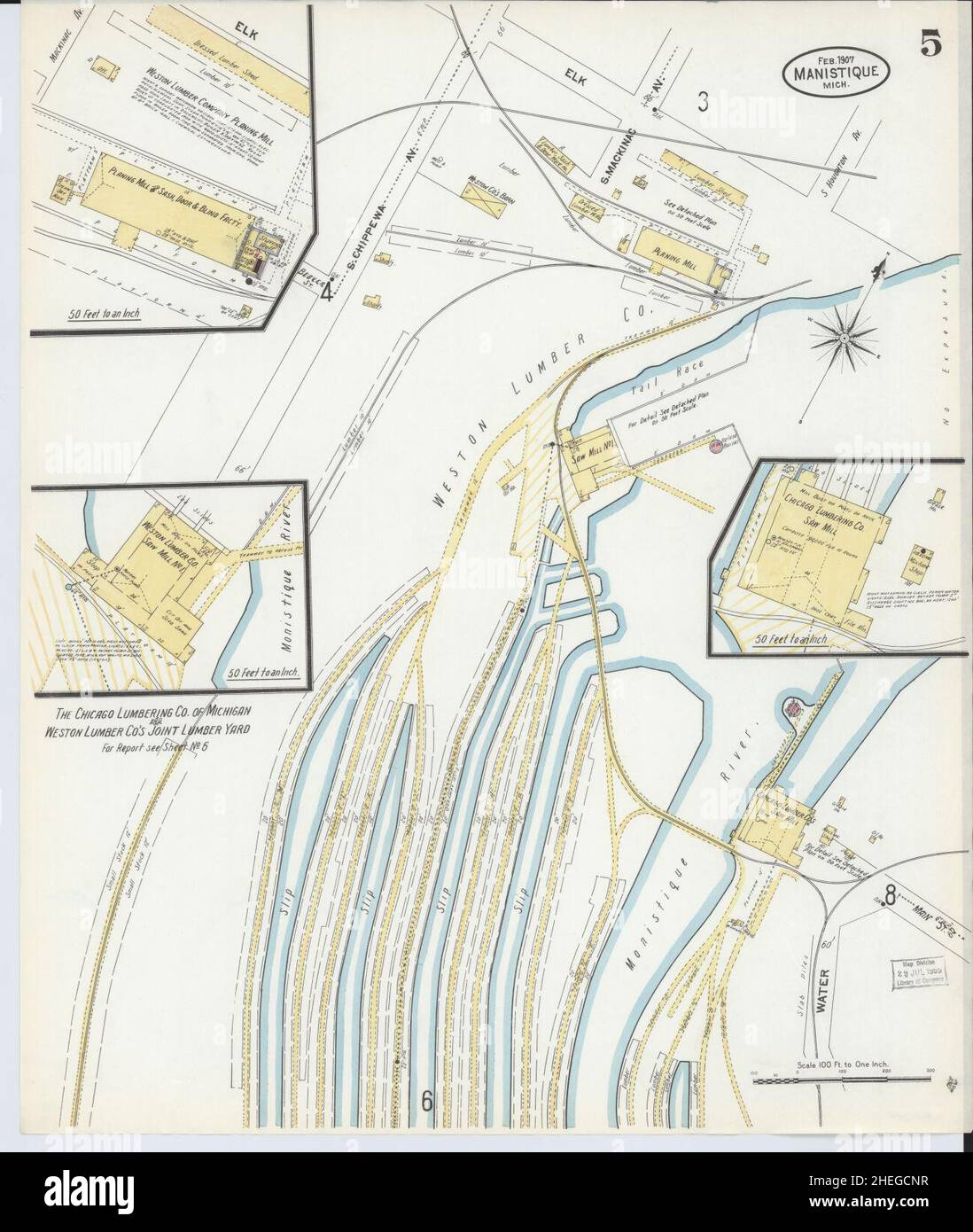 Map of manistique michigan hi-res stock photography and images - Alamy