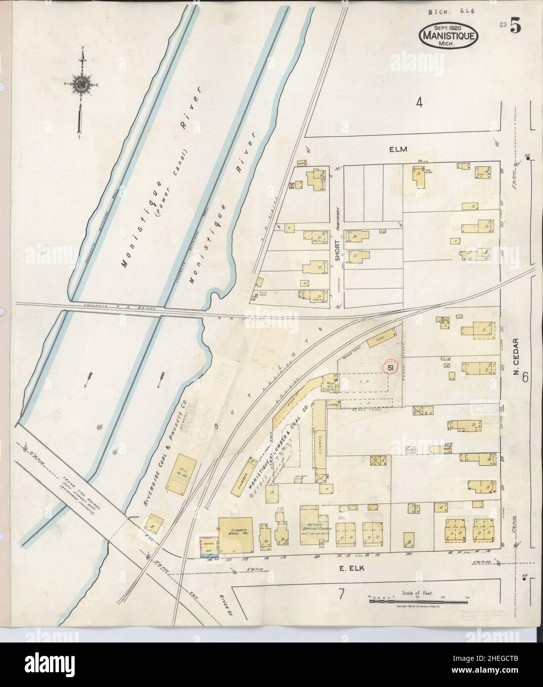Manistique michigan map hi-res stock photography and images - Alamy