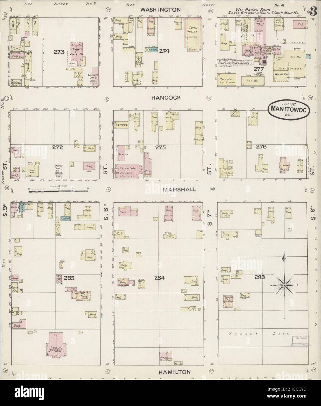 Manitowoc county map hi-res stock photography and images - Alamy