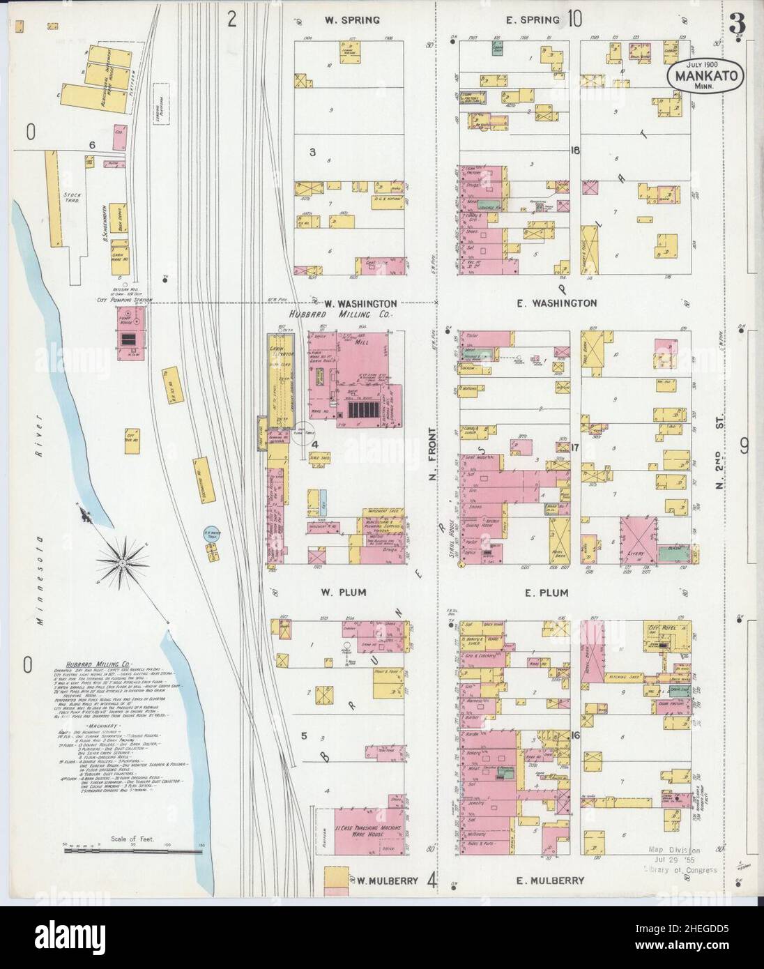 Sanborn Fire Insurance Map from Mankato, Blue Earth And Nicollet ...
