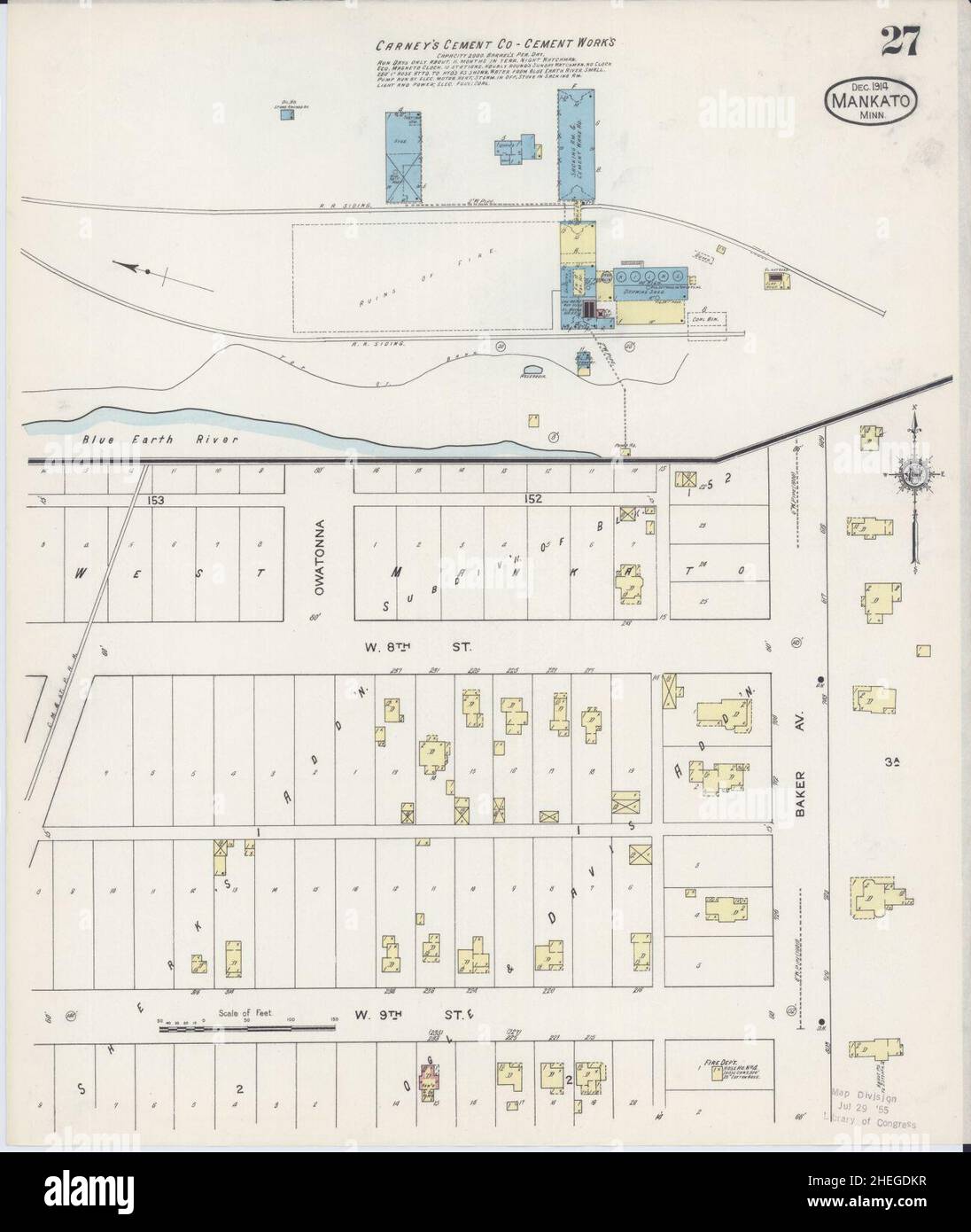 Sanborn Fire Insurance Map from Mankato, Blue Earth And Nicollet ...