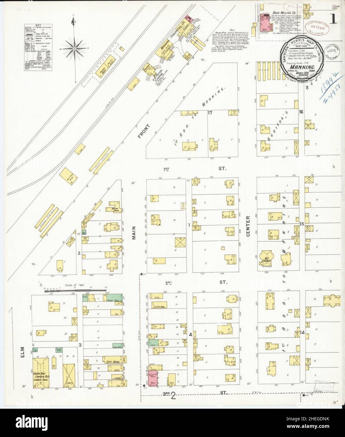 Manning iowa map hi-res stock photography and images - Alamy