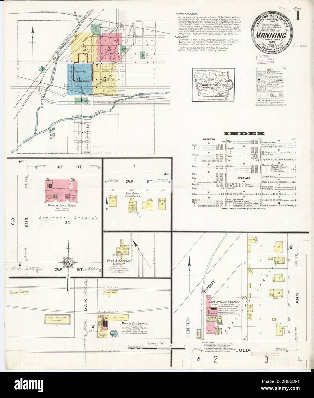 Manning iowa map hi-res stock photography and images - Alamy