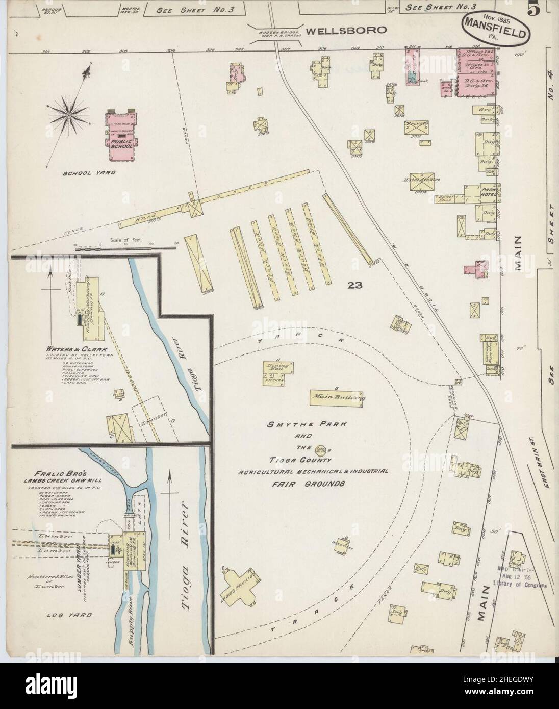 Mansfield pennsylvania map hi-res stock photography and images - Alamy