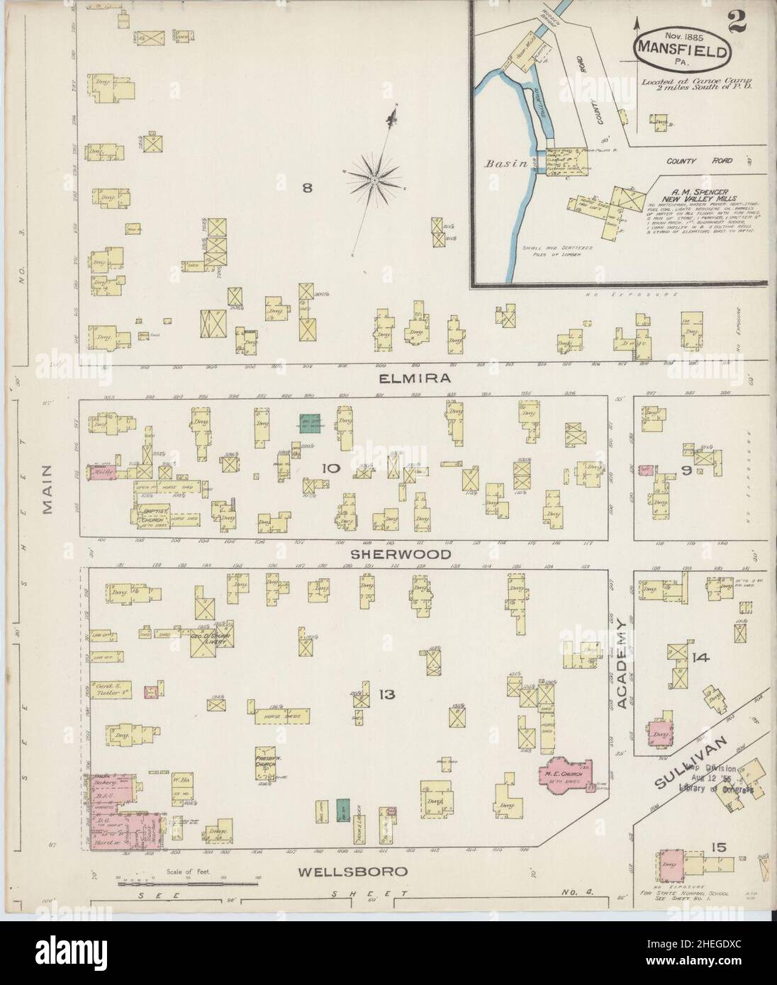 Mansfield pennsylvania map hi-res stock photography and images - Alamy