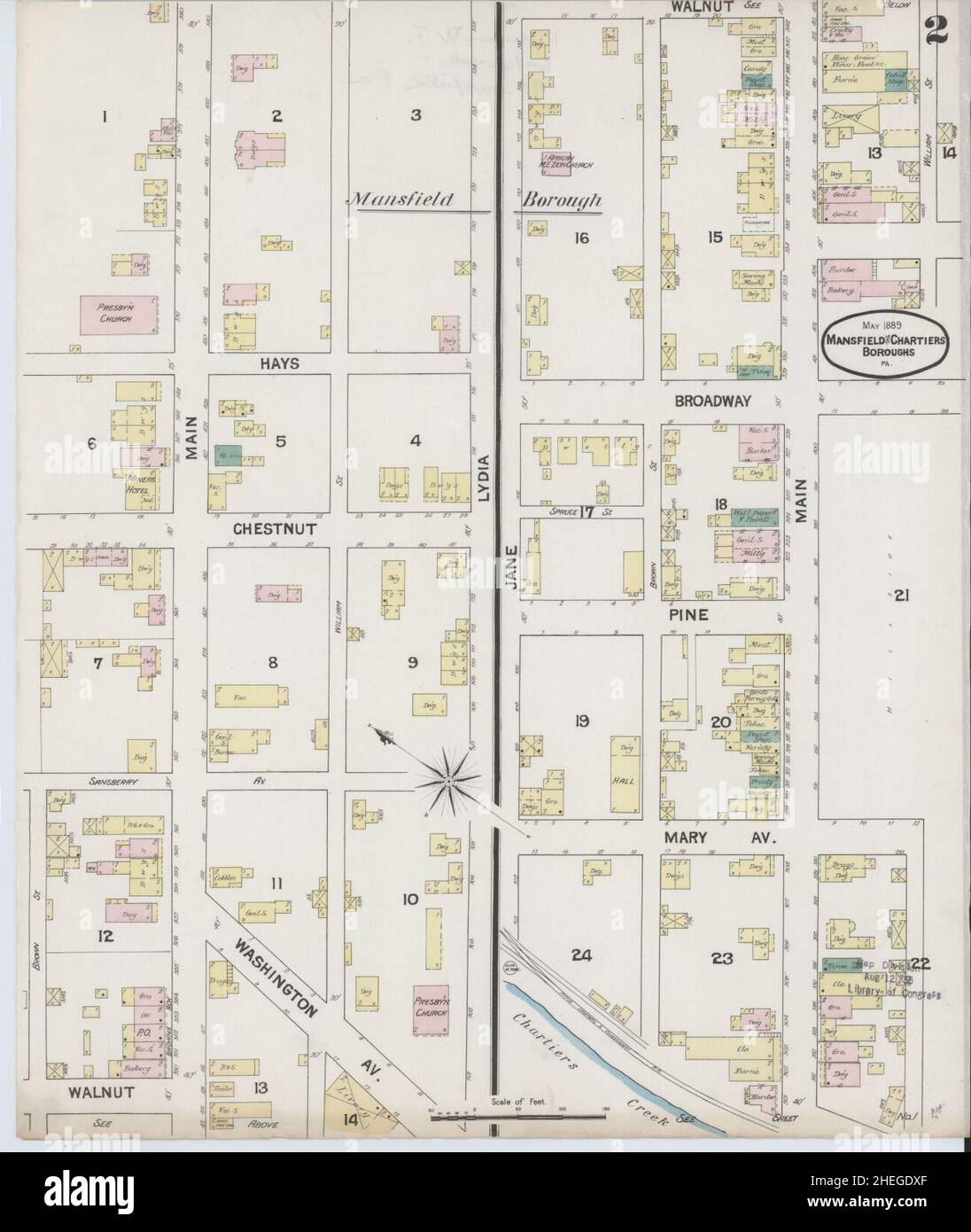 Mansfield pennsylvania map hi-res stock photography and images - Alamy