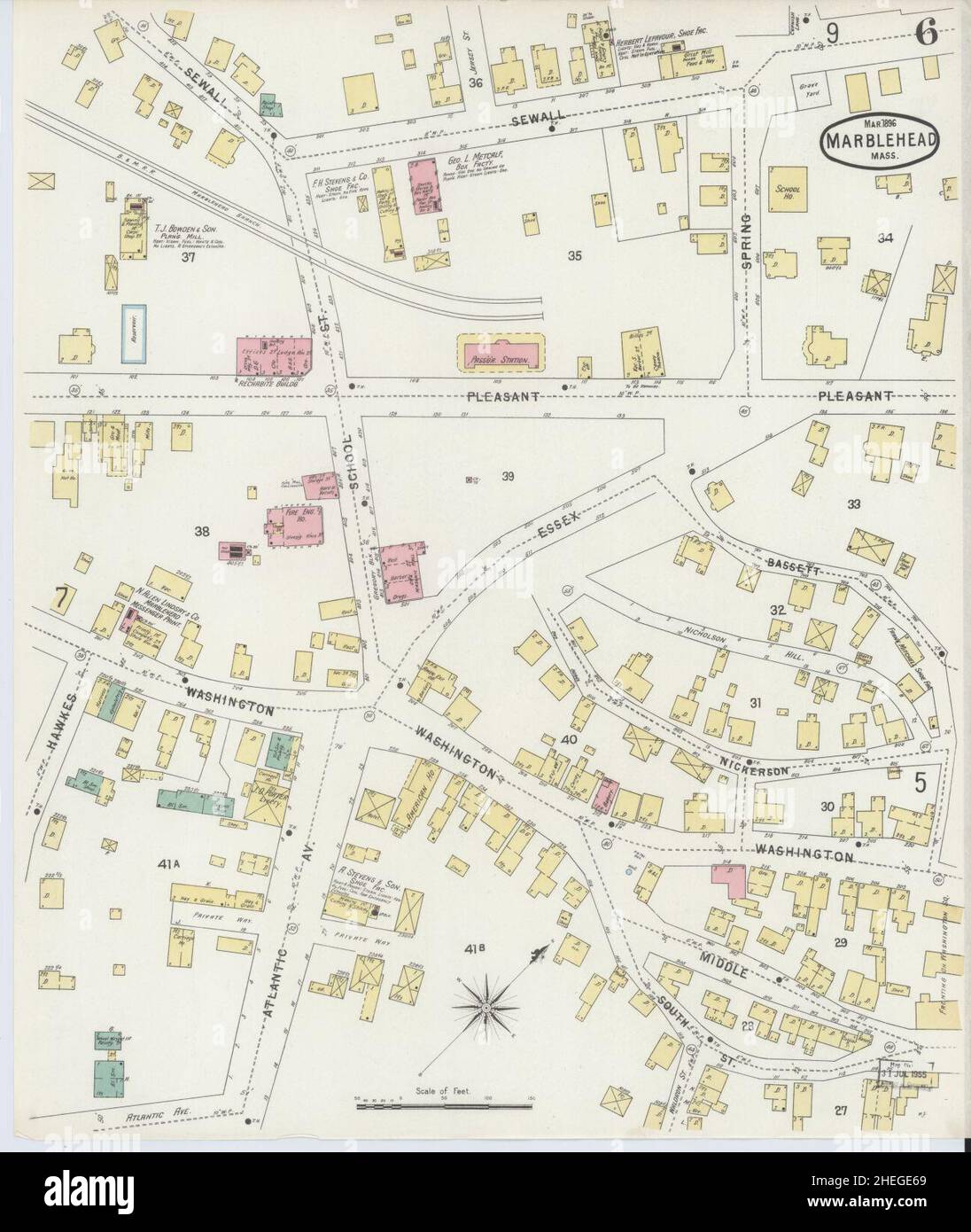 Sanborn Fire Insurance Map from Marblehead, Essex County, Massachusetts ...