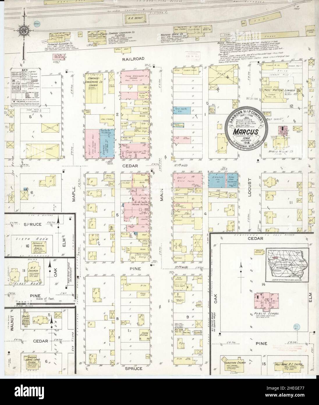 Marcus iowa map hi-res stock photography and images - Alamy