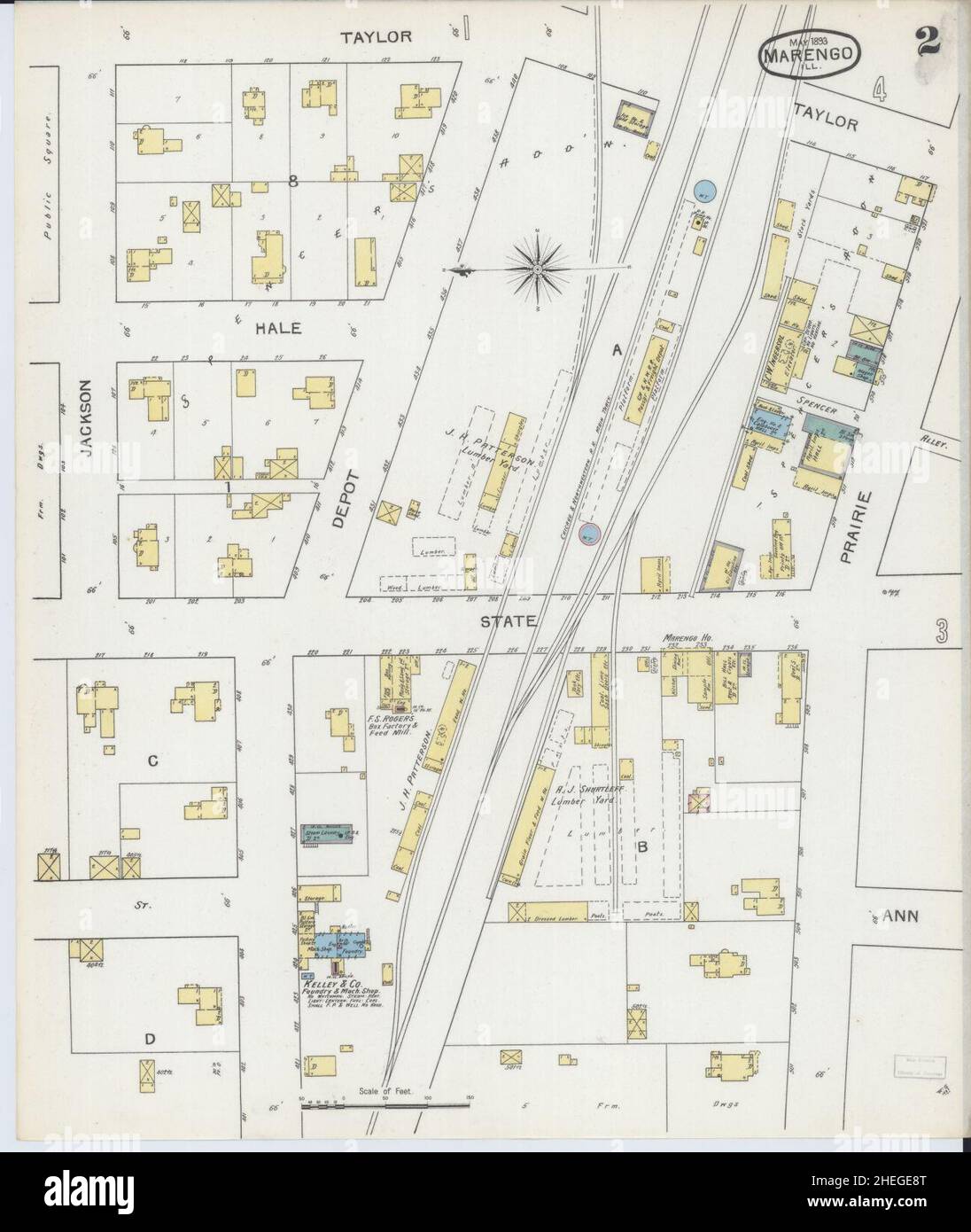 Sanborn Fire Insurance Map from Marengo, McHenry County, Illinois Stock ...