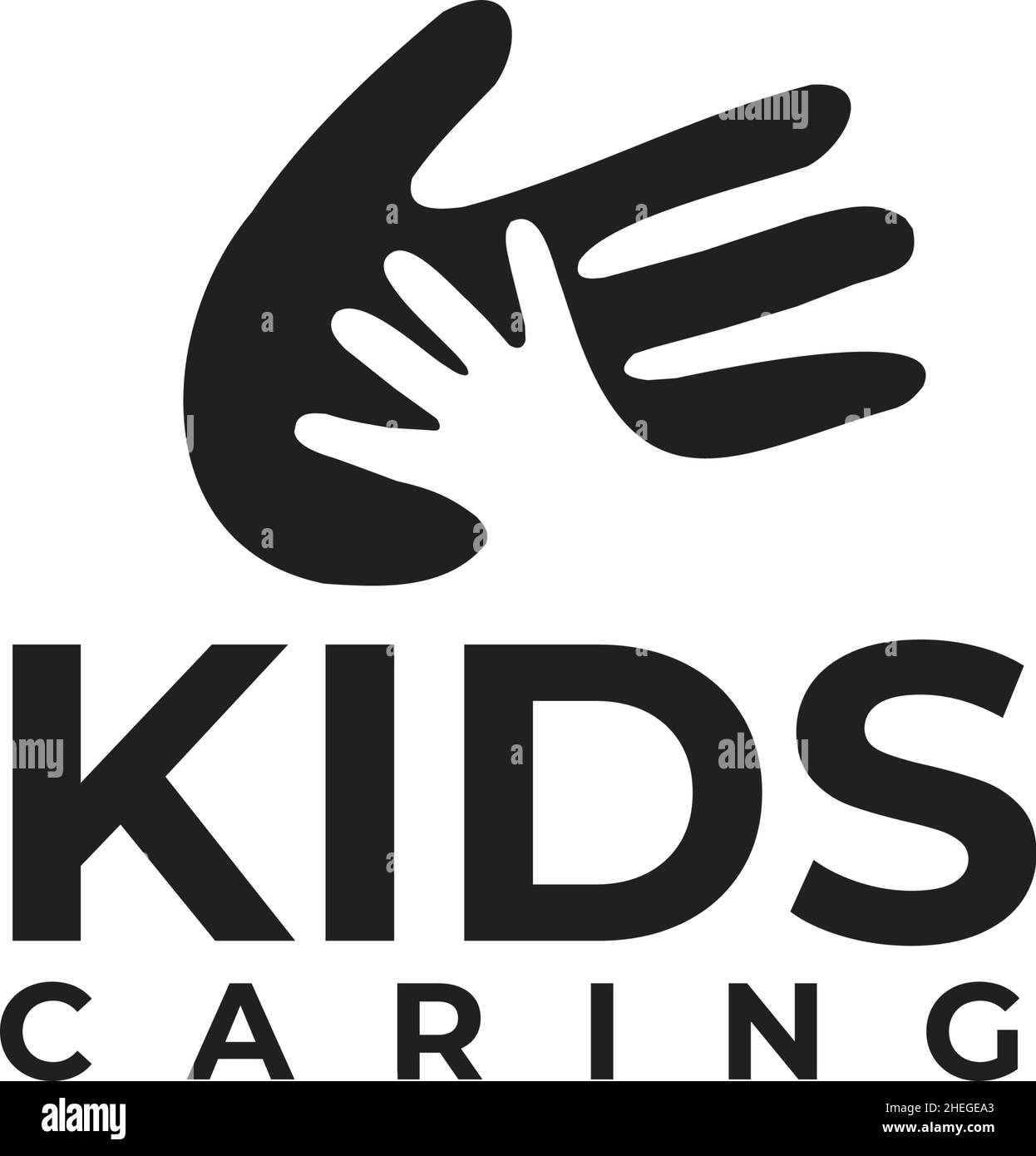 Kids caring hand palm vector logo design Stock Vector Image & Art - Alamy