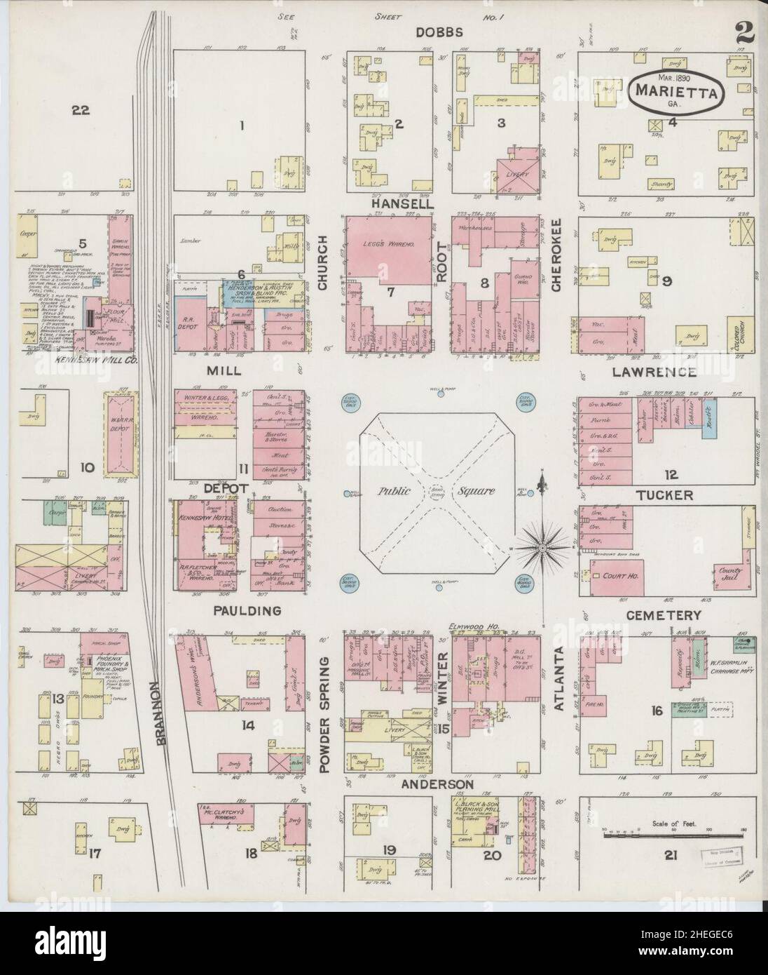 Map of marietta georgia hi-res stock photography and images - Alamy