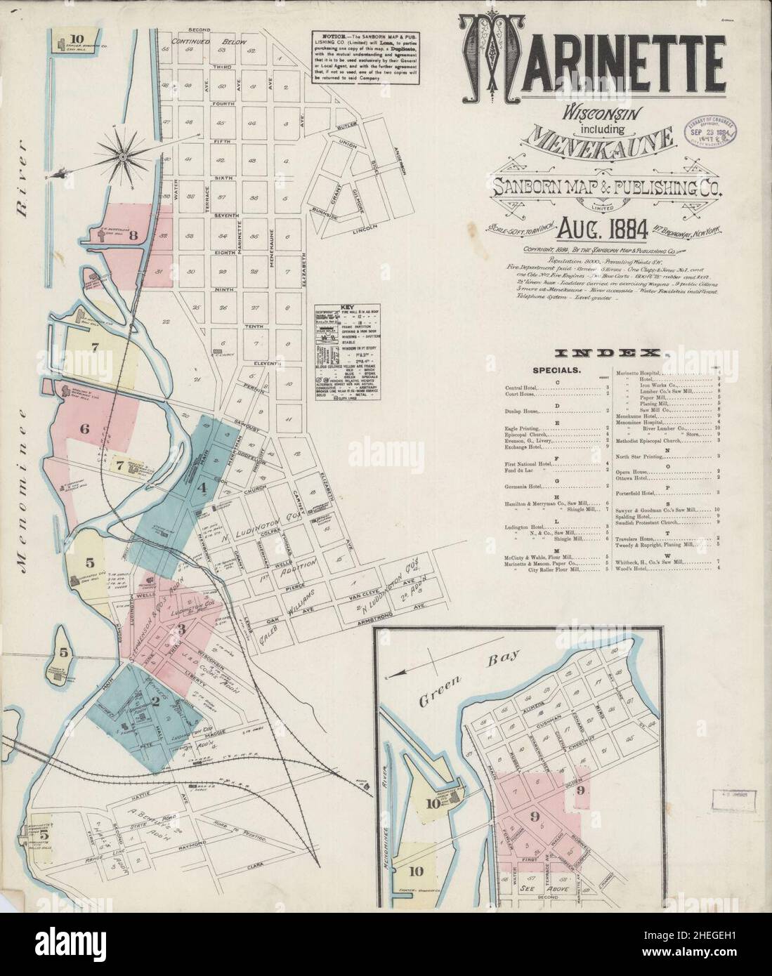 Sanborn Fire Insurance Map from Marinette, Marinette County, Wisconsin ...