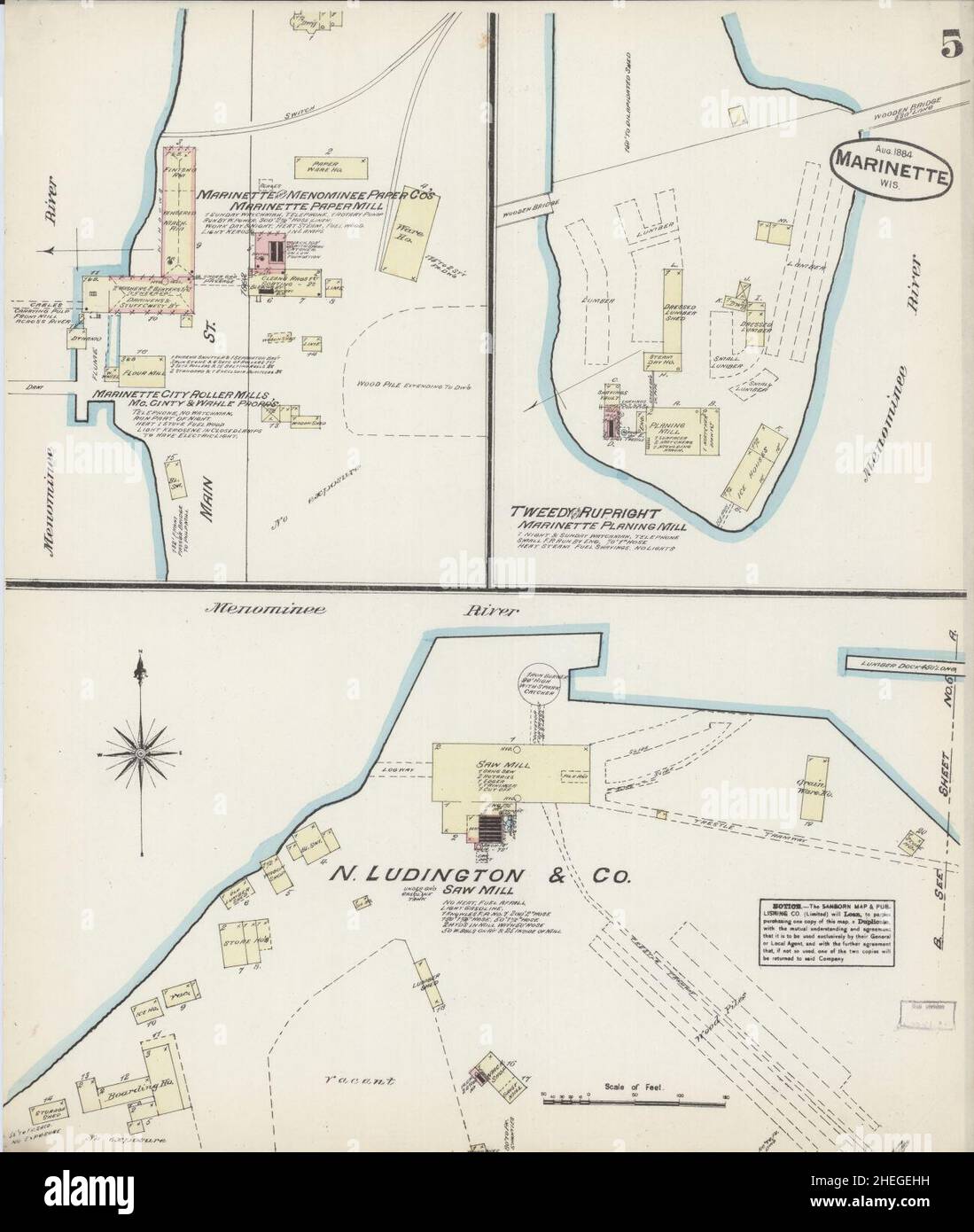 Map of marinette hi-res stock photography and images - Alamy