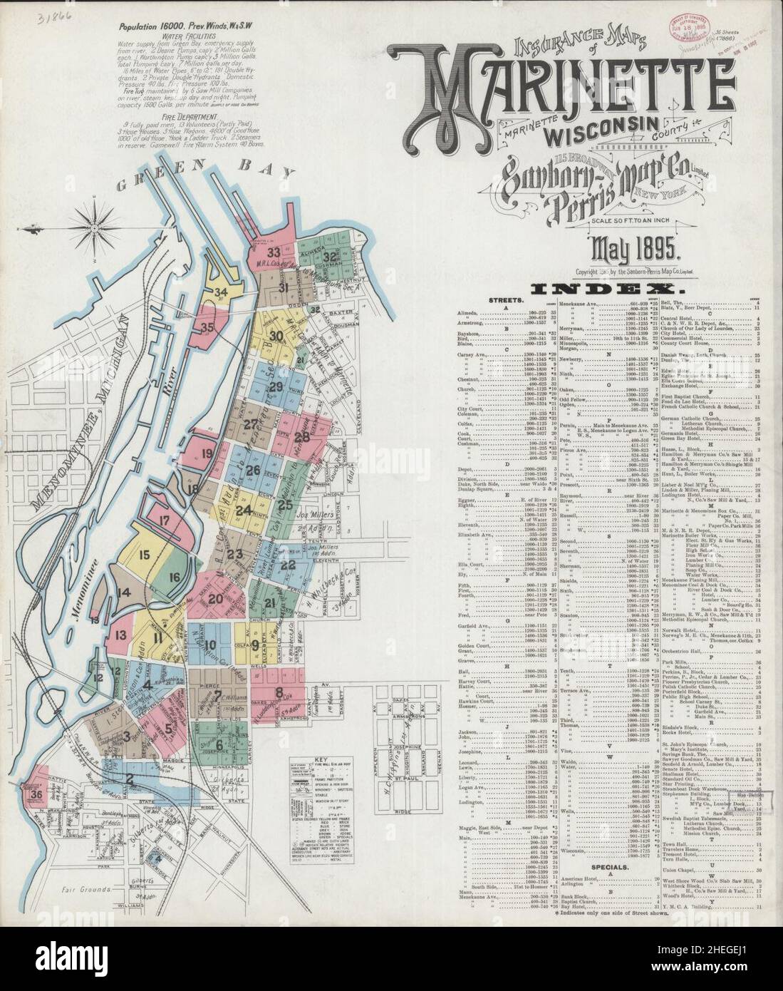 Map of marinette hi-res stock photography and images - Alamy