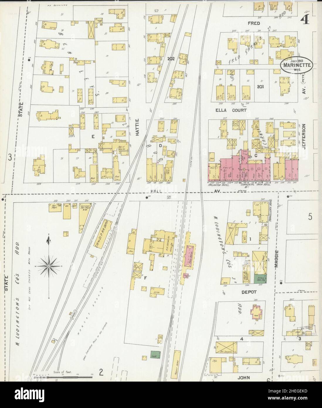 Map of marinette hi-res stock photography and images - Alamy