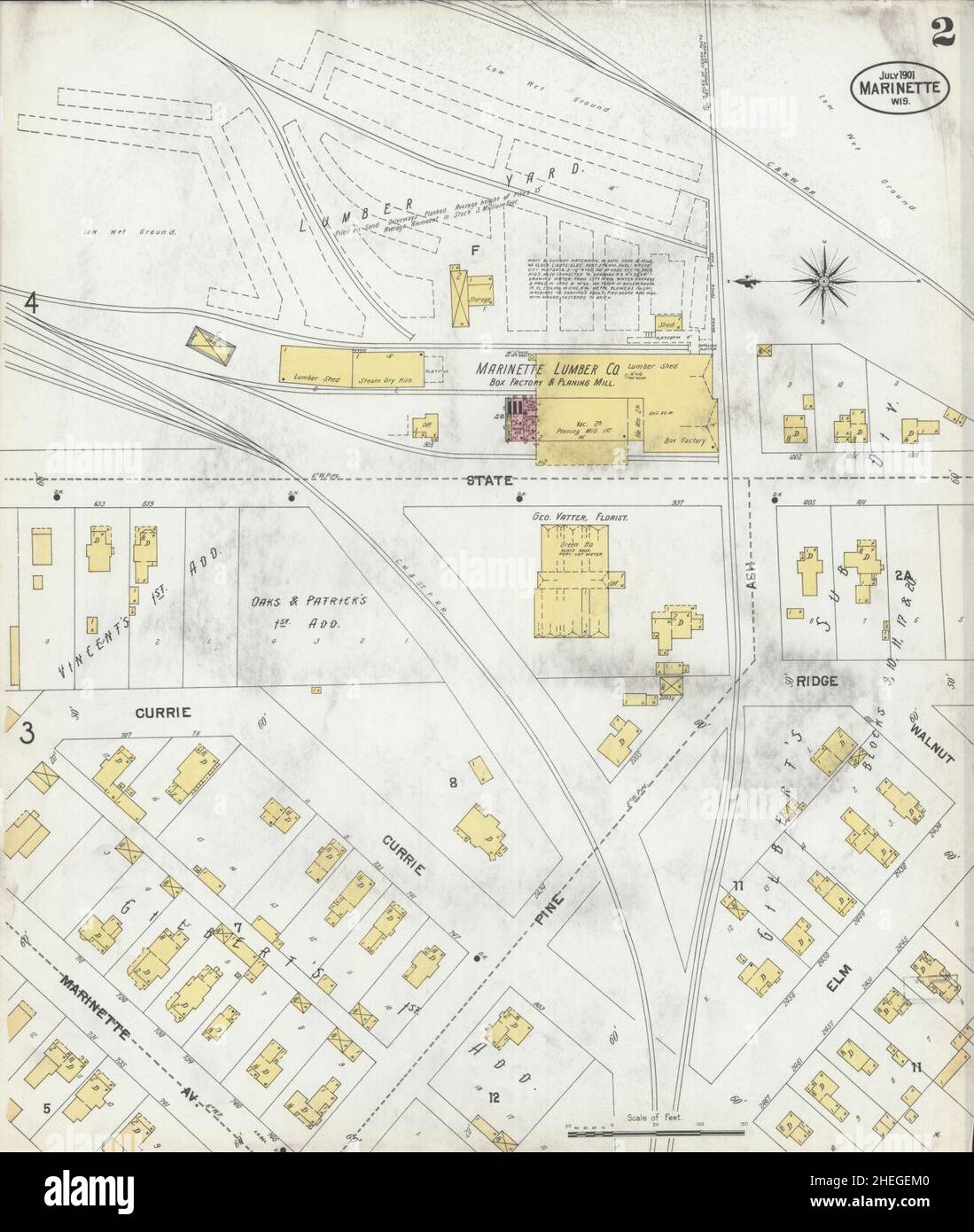 Map of marinette hi-res stock photography and images - Alamy