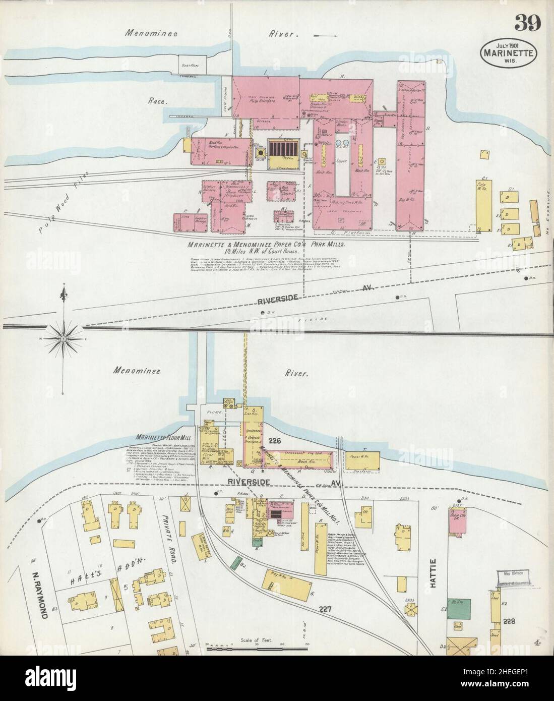 Map of marinette wisconsin hi-res stock photography and images - Alamy