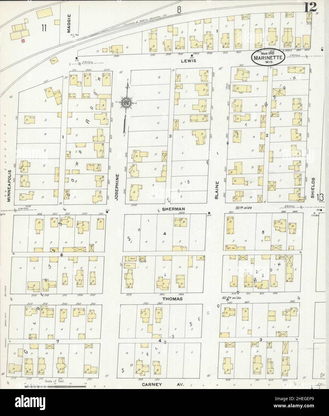 Map of marinette hi-res stock photography and images - Alamy