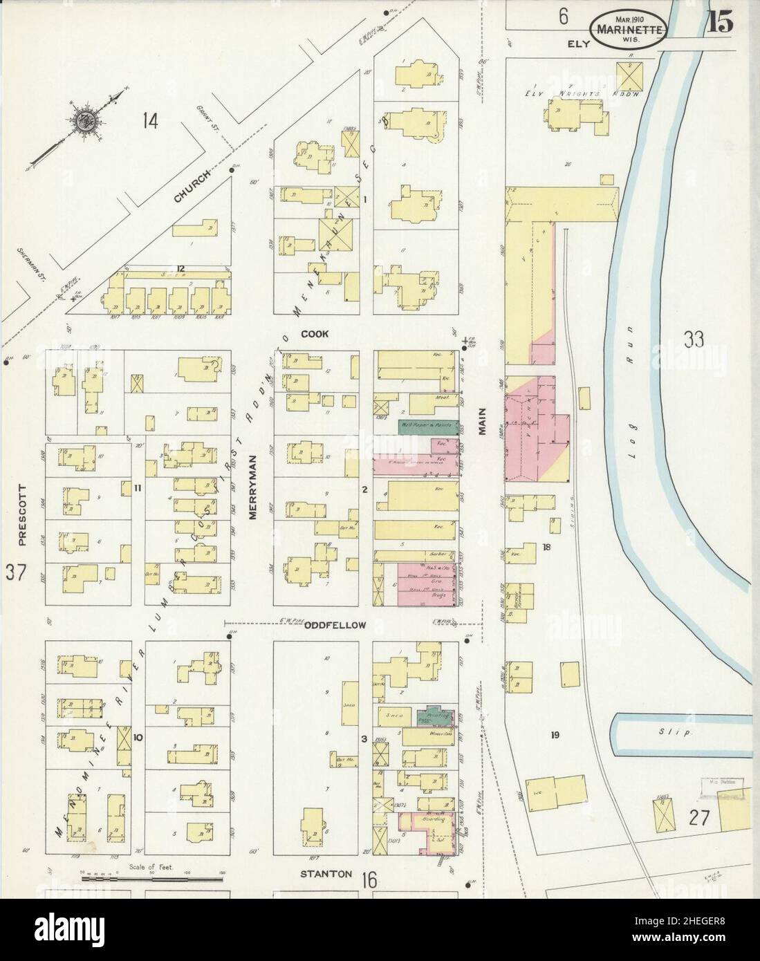 Map of marinette wisconsin hi-res stock photography and images - Alamy