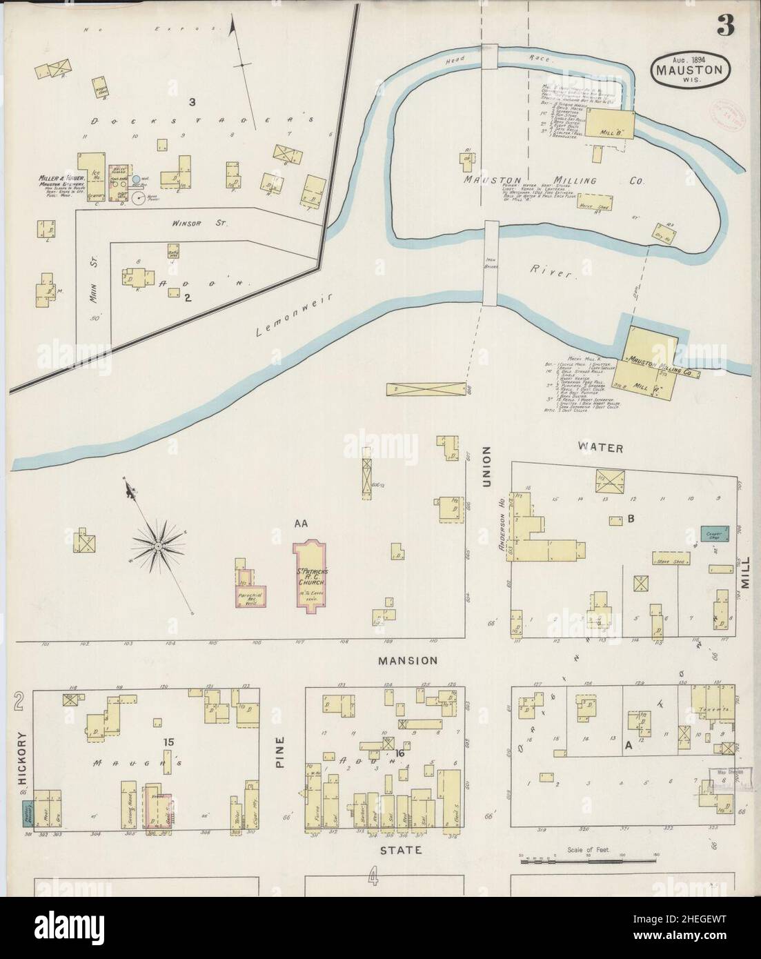 Map of juneau wisconsin hi-res stock photography and images - Alamy