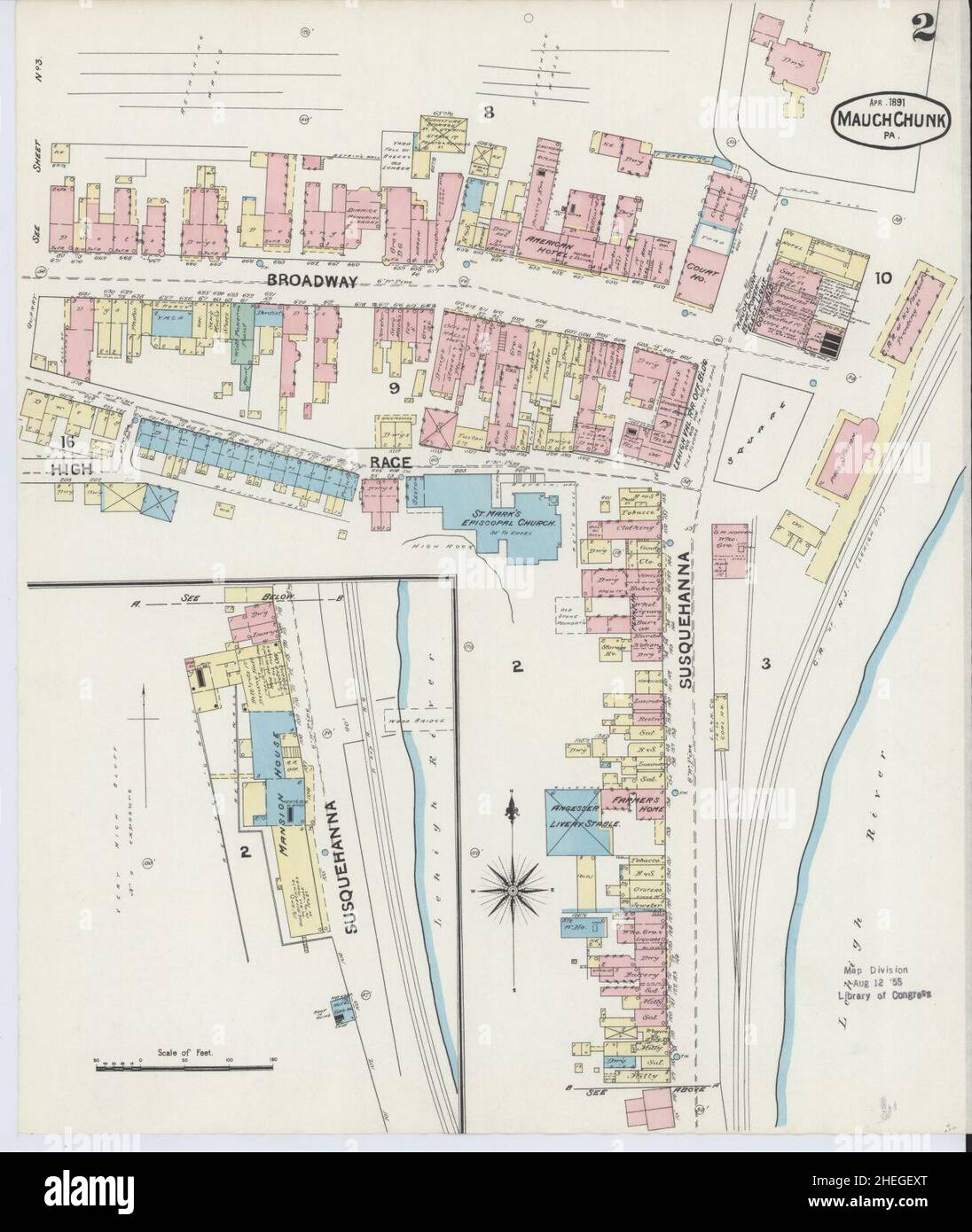 Sanborn Fire Insurance Map from Mauch Chunk, Carbon County ...