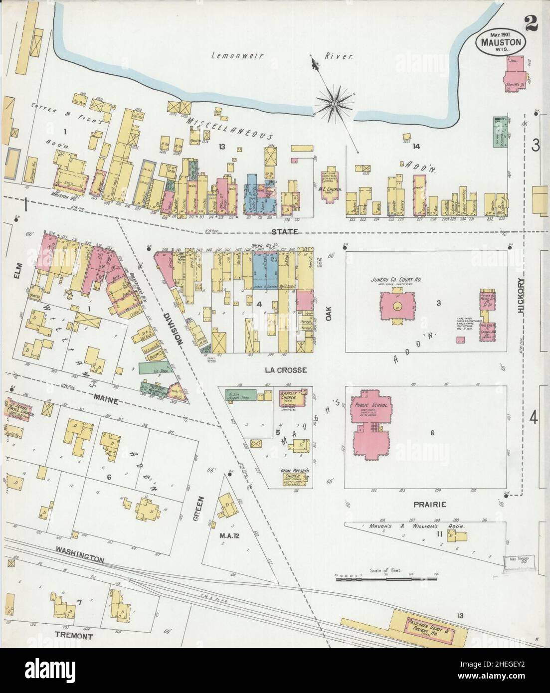 Map of juneau wisconsin hi-res stock photography and images - Alamy