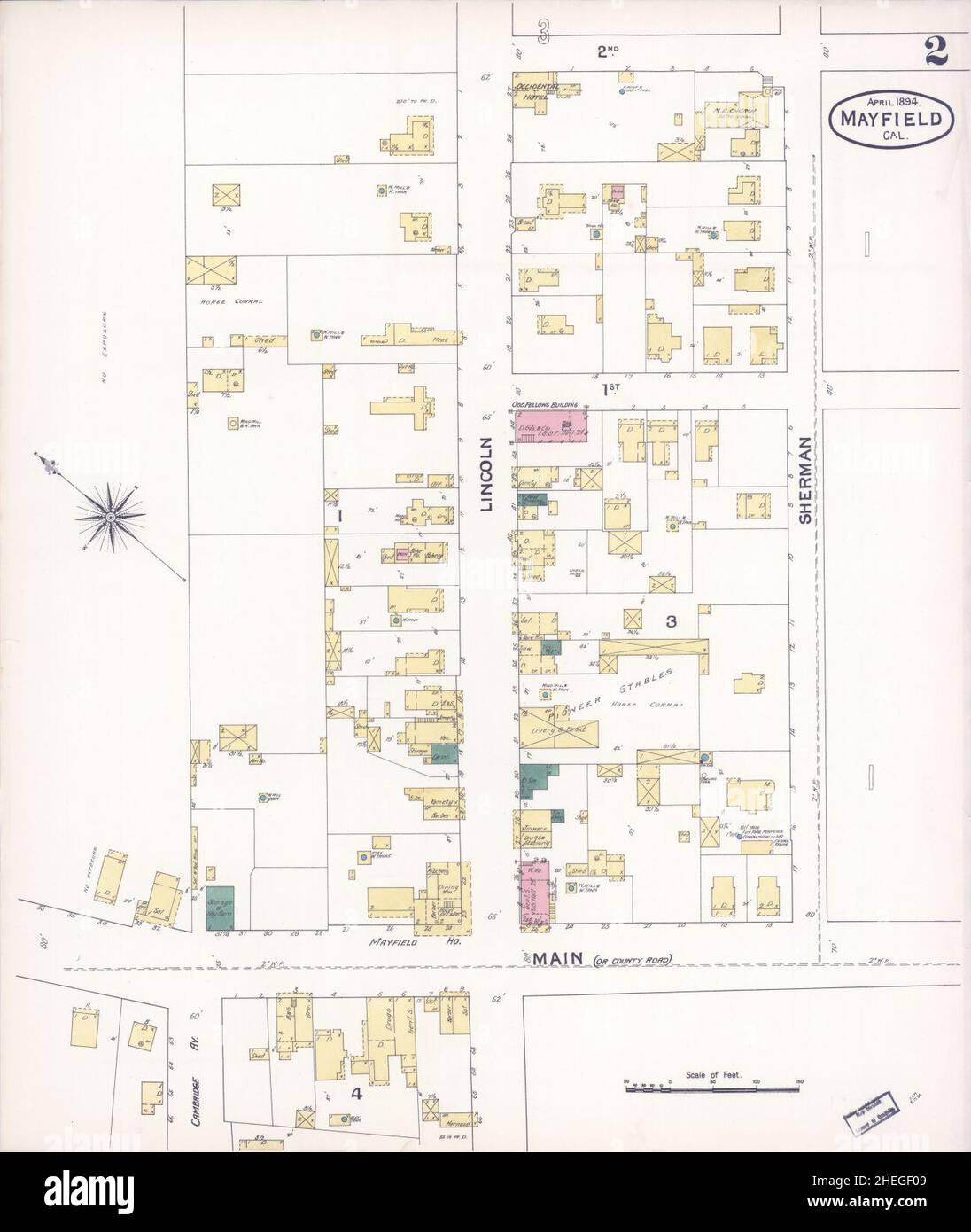 Santa clara county map hi-res stock photography and images - Alamy