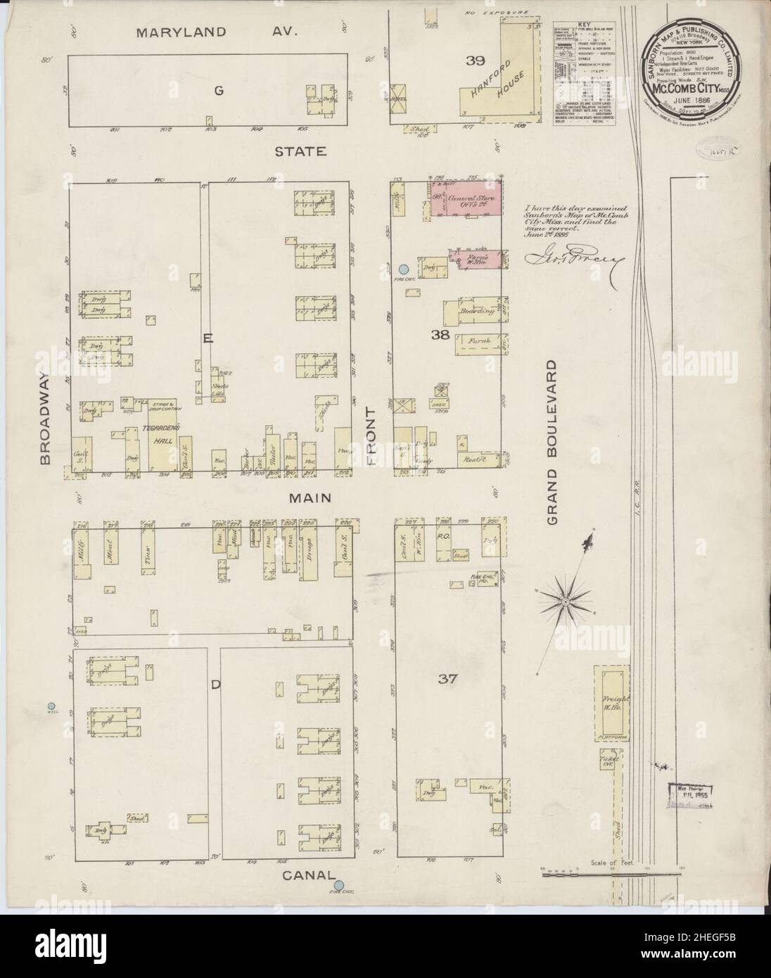 Map of mccomb hi-res stock photography and images - Alamy