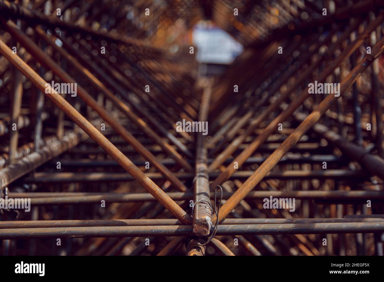 Steel reinforcement bars. Industrial background. Rebar texture ...