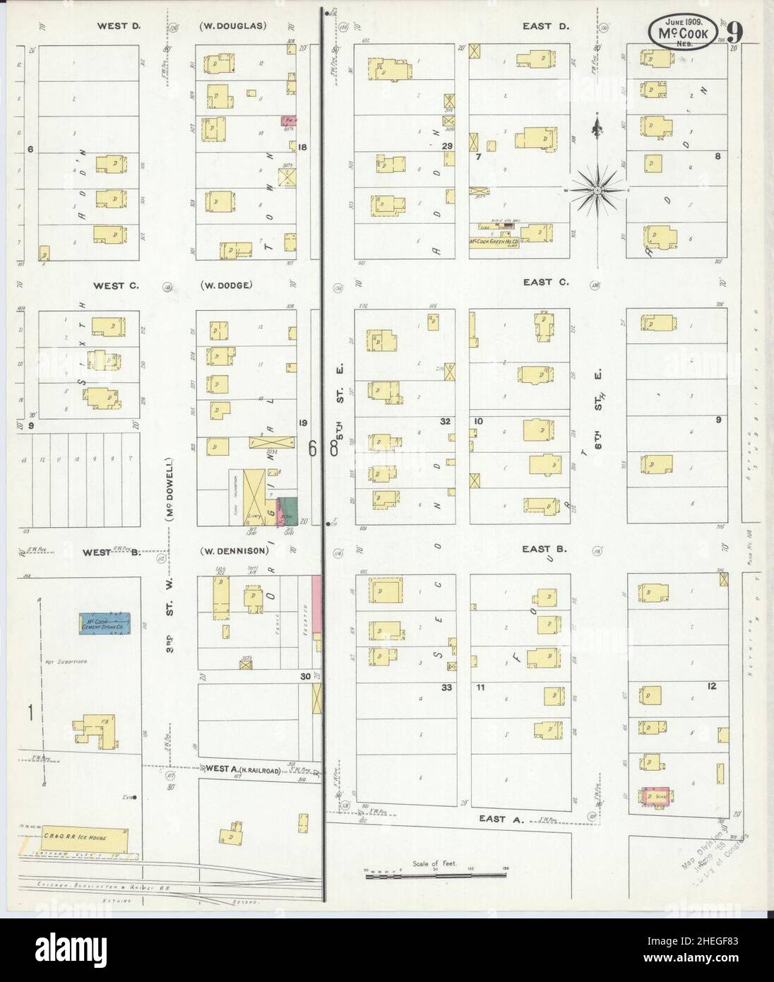 Map of mccook nebraska hi-res stock photography and images - Alamy
