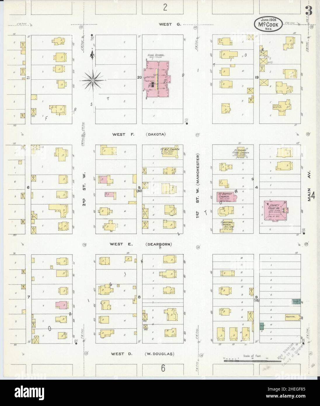Map of mccook nebraska hi-res stock photography and images - Alamy