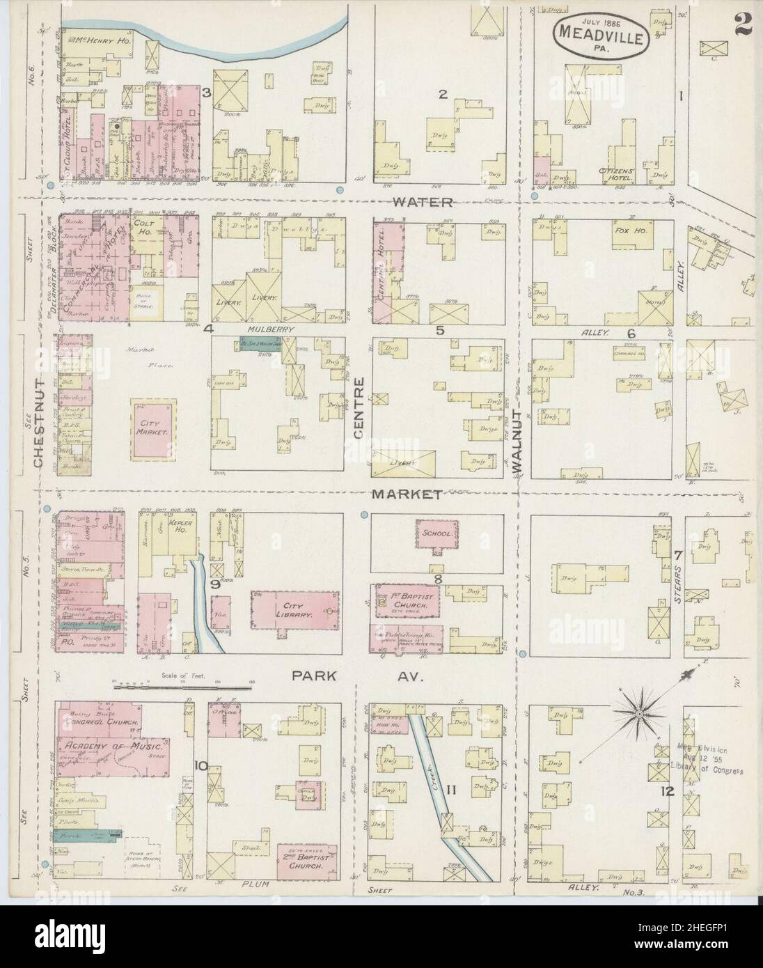 Map of meadville hi-res stock photography and images - Alamy