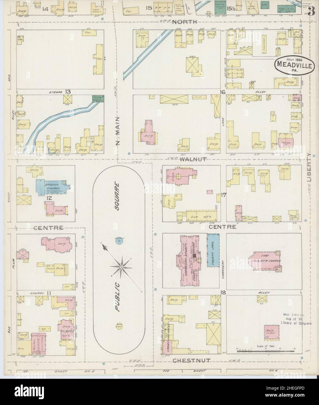 Map of meadville hi-res stock photography and images - Alamy