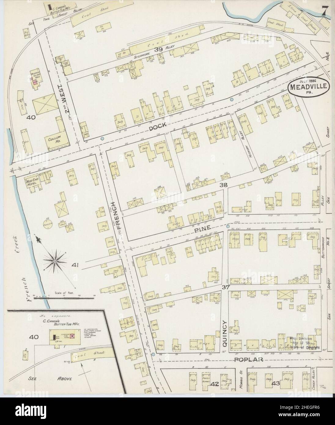Map of meadville hi-res stock photography and images - Alamy