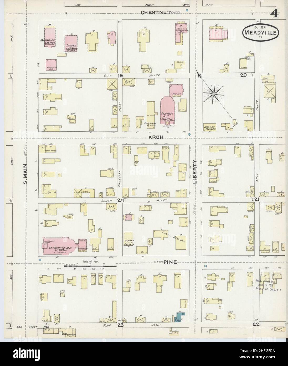 Map of meadville hi-res stock photography and images - Alamy