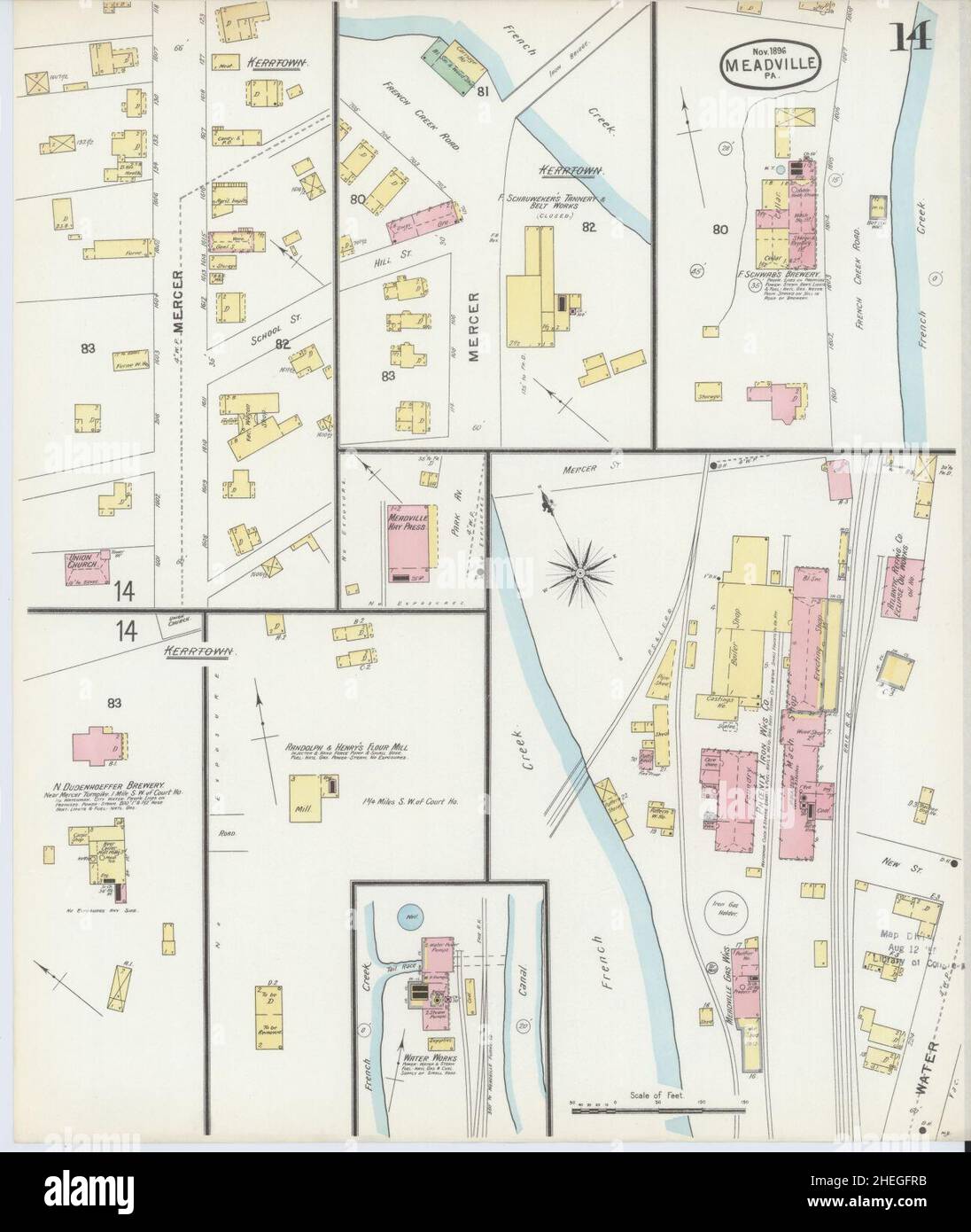 Map of meadville hi-res stock photography and images - Alamy